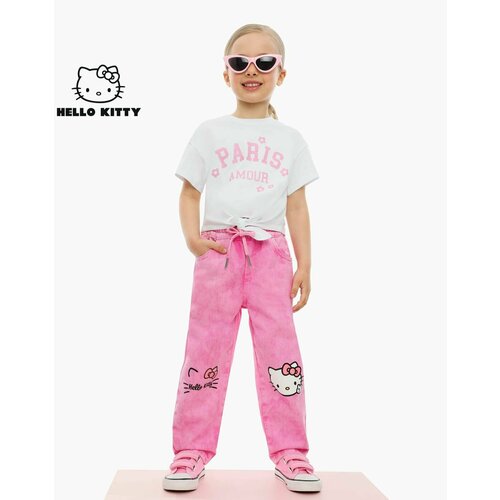 Джинсы  Gloria Jeans, размер 5-6л/116, розовый