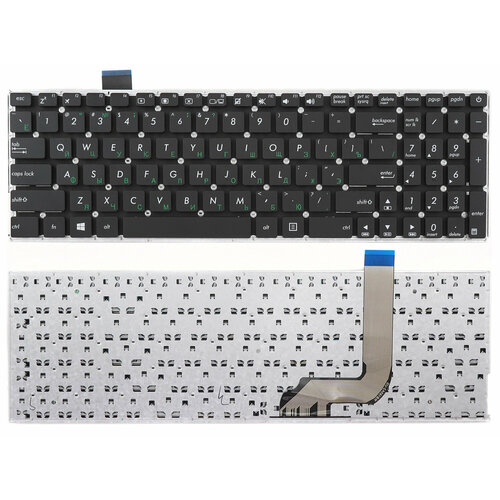 Клавиатура для ноутбука Asus F542, F542U, F542UA черная без рамки