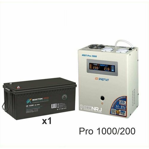 Энергия PRO-1000 + Аккумуляторная батарея восток PRO СК-12200