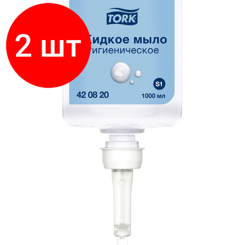 Комплект 2 штук, Картридж с жидким мылом Tork S1 Prem мыло-гель 1л, 420820