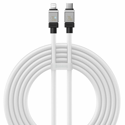 Кабель USB-C BASEUS CoolPlay Series Type-C - Lightning, 4A, 20W, 2 м, белый