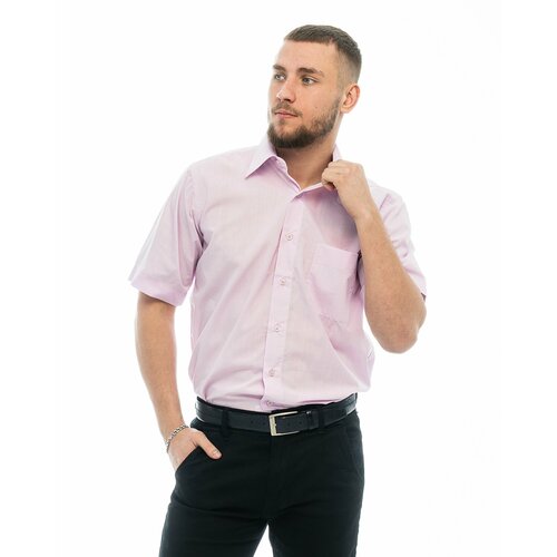 Рубашка Maestro, размер 48RU/M/176-182/40 ворот, розовый
