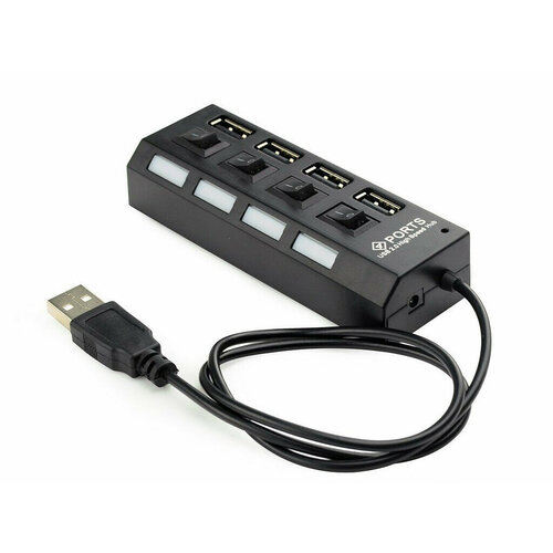 Хаб USB Gembird 4 Ports UHB-243-AD USB 2.0 Black