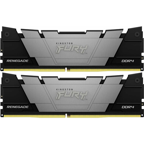 KINGSTON Память DDR4 2x32GB 3600MHz Kingston KF436C18RB2K2/64 Fury Renegade Black RTL Gaming PC4-28800 CL18 DIMM 288-pin 1.35В dual rank с радиатором Ret KF436C18RB2K2/64