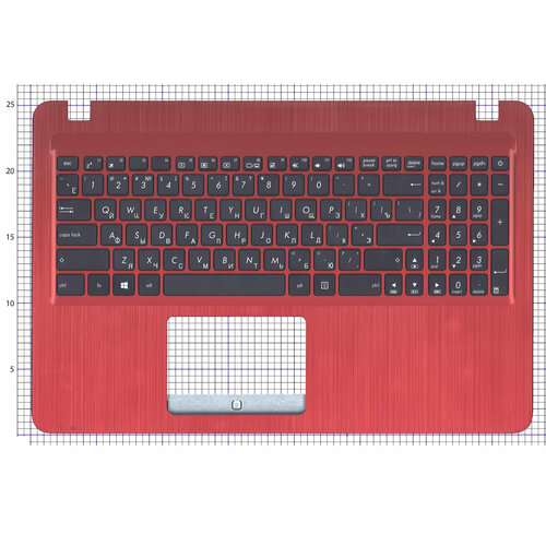 Клавиатура для Asus X540LJ TopCase красный p/n: 90NB0B11-R30200
