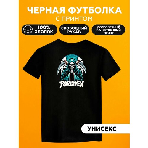 Футболка скелет, размер 3XS, черный