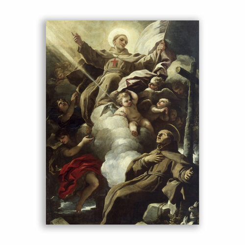 Картина на холсте, репродукция / Лука Джордано - Saint John of Capistrano / Размер 40 x 53 см
