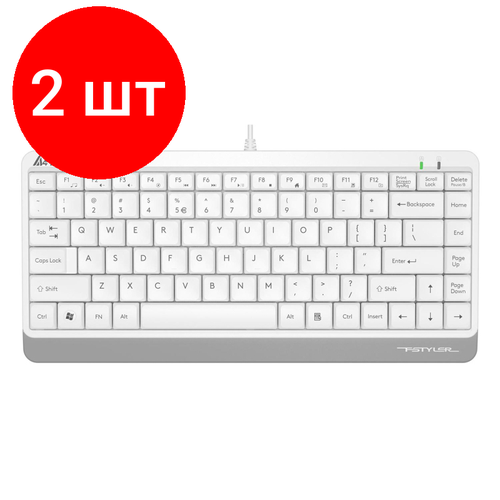 Комплект 2 штук, Клавиатура A4Tech Fstyler FK11 (FK11 USB (WHITE))