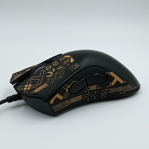 Самоклеящиеся противоскользящие накладки / грипсы для мыши Razer DeathAdder V2 поток информации желтый