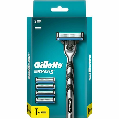 Gillette Бритвенный станок Mach3, 5 кассет.