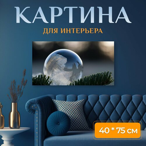 Картина на холсте "Перо, ловушка для снов, природа" на подрамнике 75х40 см. для интерьера