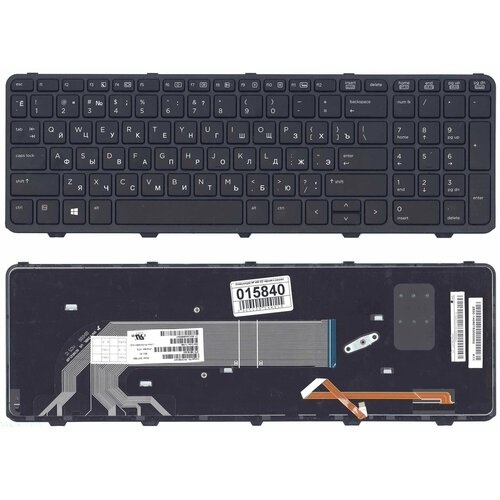 Клавиатура для HP 90.4ZA07. L0R черная с рамкой с подсветкой