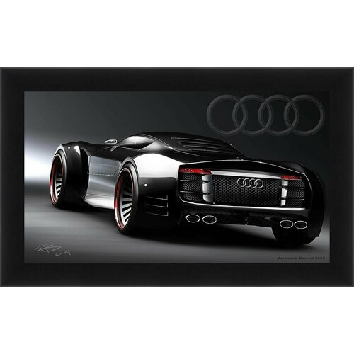 Плакат, постер на холсте Audi R8. Размер 21 х 30 см