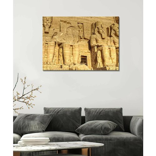 Картина/Картина на холсте для интерьера/Картина на стену/Картина для кухни/ - Египет/Храм Рамзеса II в Абу-Симбеле (3) 20х30