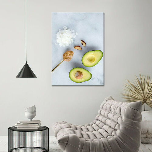 Картина/Картина на холсте для интерьера/Картина на стену/Картина для кухни/ -Авокадо пополам 60х80