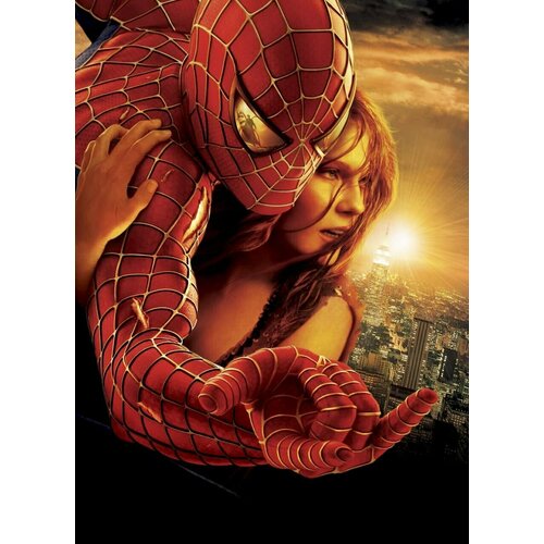 Плакат, постер на бумаге Человек-паук 2 (Spider-Man 2, 2004г). Размер 30 х 42 см