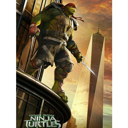 Плакат, постер на бумаге Teenage Mutant Ninja Turtles /Черепашки Ниндзя: Рафаэль/искусство/арт/абстракция/творчество. Размер 21 на 30 см