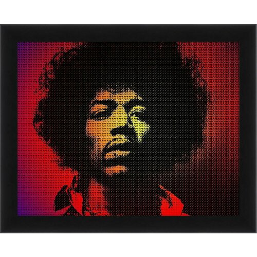 Плакат, постер на холсте Джими Хендрикс. Jimi Hendrix. Размер 60 х 84 см