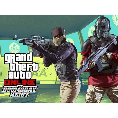 Плакат, постер на холсте Grand Theft Auto Online The Doomsday Heist/искусство/арт/абстракция/творчество. Размер 42 х 60 см