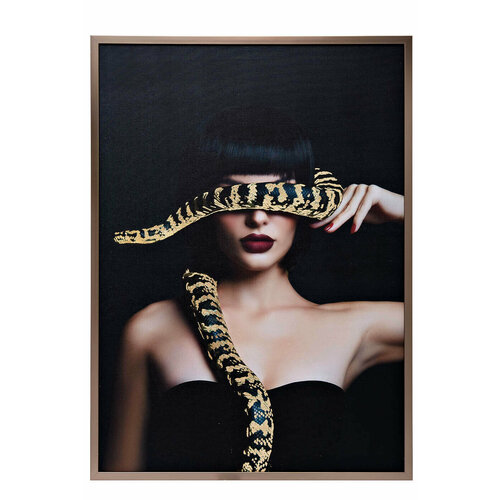 Картина 120х80см Garda Decor Девушка со змеей