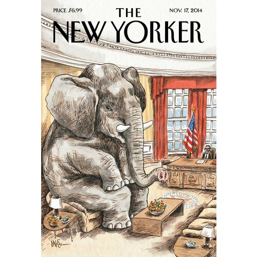 Плакат, постер на холсте The New Yorker (Nov. 17, 2014). Размер 60 х 84 см