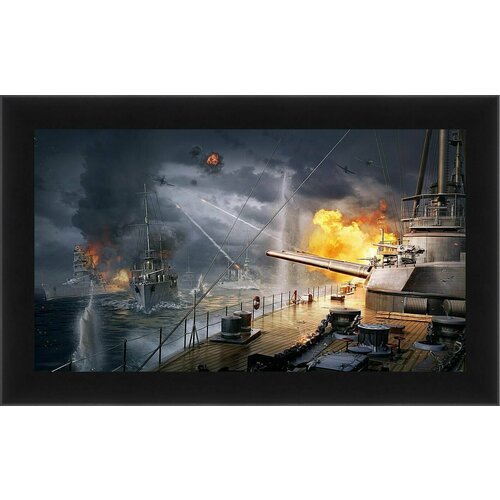 Плакат, постер на бумаге World Of Warships. Размер 21х30 см