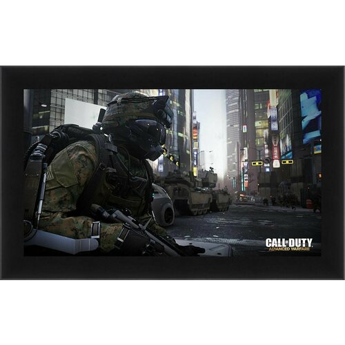 Плакат, постер на холсте Call Of Duty: Advanced Warfare. Размер 60 х 84 см
