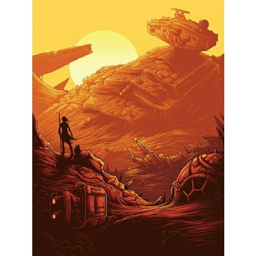 Плакат, постер на холсте Star Wars /Звездные войны: Пробуждение силы/искусство/арт/абстракция/творчество. Размер 30 х 42 см