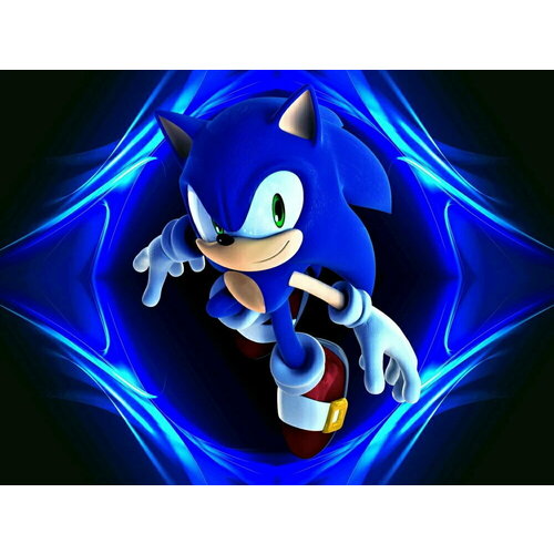 Плакат, постер на бумаге Sonic/Соник/игровые/игра/компьютерные герои персонажи. Размер 42 х 60 см