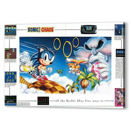 Плакат, постер на холсте Sonic Chaos. Размер 42 х 60 см