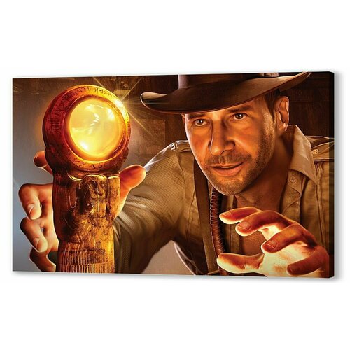 Плакат, постер на холсте Indiana Jones. Размер 21 х 30 см