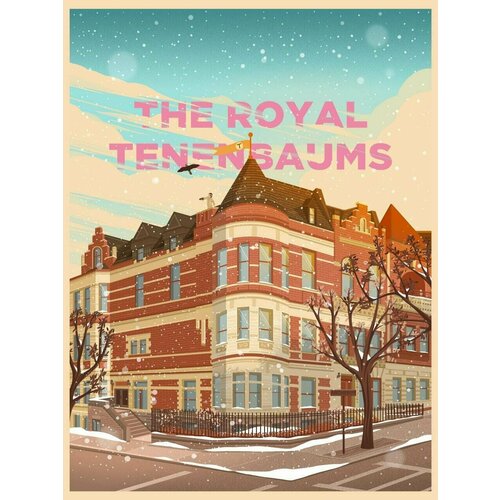 Плакат, постер на бумаге Семейка Тененбаум (The Royal Tenenbaums, 2001г). Размер 21 х 30 см
