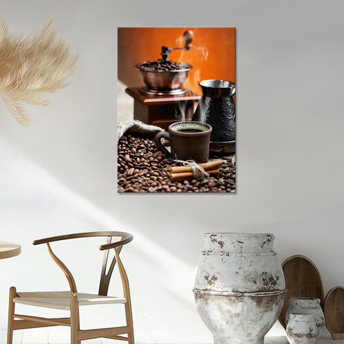 Картина/Картина на холсте для интерьера/Картина на стену/Картина для кухни/ - Свежесваренный кофе(3) 40х60