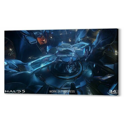 Плакат, постер на холсте Halo 5: Guardians. Размер 21 х 30 см