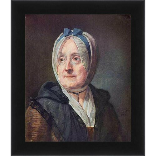 Плакат, постер на бумаге Portrat der Frau Chardin. Жан Батист Симеон Шарден. Размер 21 на 30 см