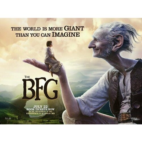 Плакат, постер на бумаге Большой и добрый великан (The BFG), Стивен Спилберг. Размер 21 х 30 см