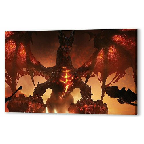 Плакат, постер на холсте World Of Warcraft: Cataclysm. Размер 42 х 60 см
