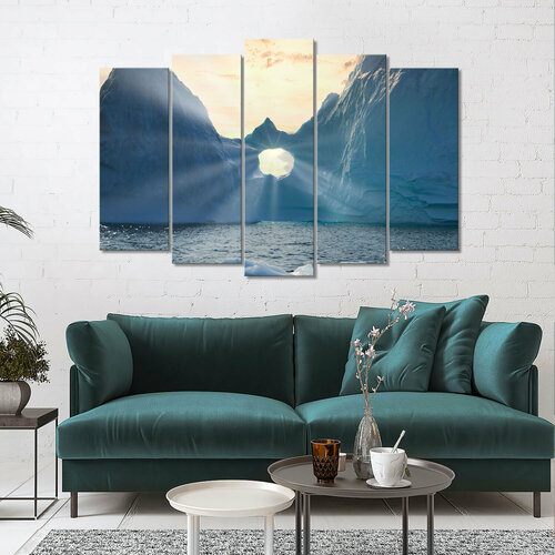 Модульная картина/Модульная картина на холсте/Модульная картина в подарок/красивый айсберг-beautiful iceberg 150х100