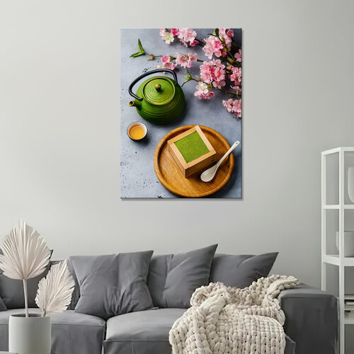 Картина/Картина на холсте для интерьера/Картина на стену/Картина для кухни/ - Зеленый чай1 30х40