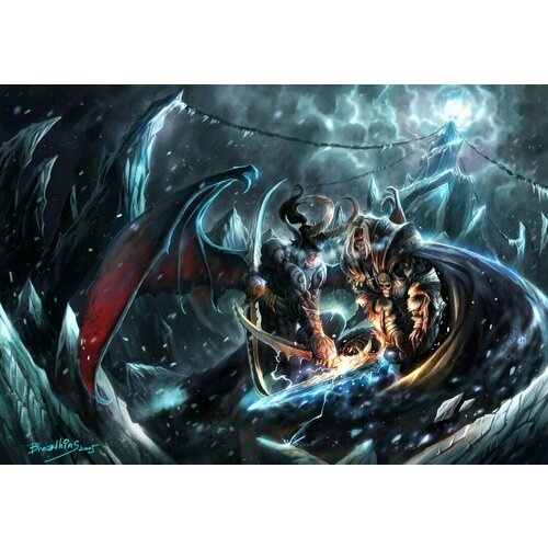 Плакат, постер на бумаге Blizzard-Warcraft/Близзард-Варкрафт. Размер 21 на 30 см