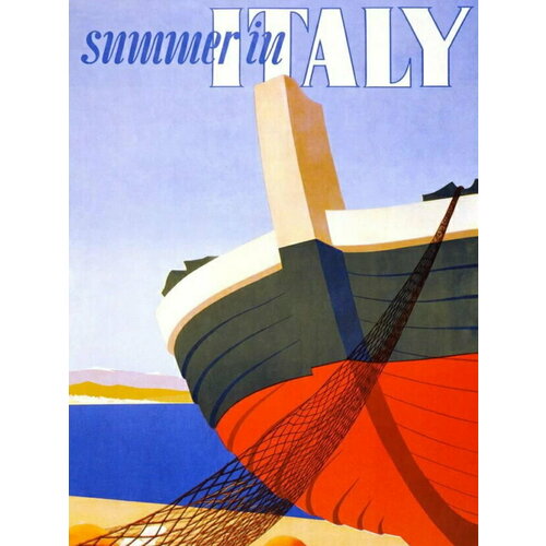 Плакат, постер на бумаге Italy, Италия, винтажный, ретро. Размер 60 х 84 см