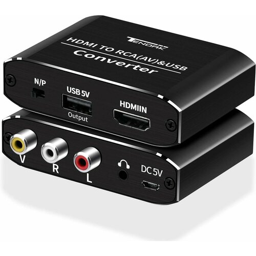 Конвертер с HDMI на RCA (AV) с выходом 3.5 jack