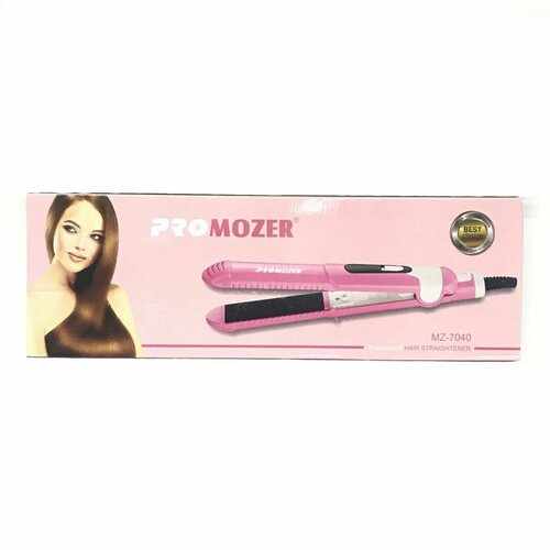 Выпрямитель для волос ProMozer MZ-7040, розовый цвет, 1 шт