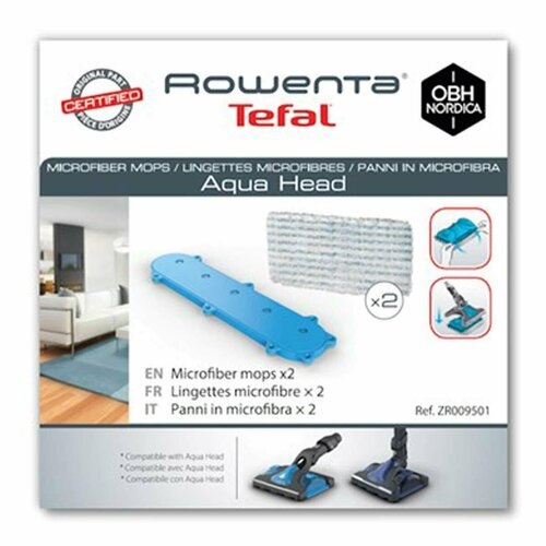 Комплект салфеток к беспроводным пылесосам Tefal, Rowenta Aqua Head ZR009501