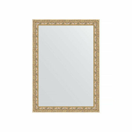 Зеркало настенное EVOFORM в багетной раме сусальное золото, 52х72 см, для гостиной, прихожей, кабинета, спальни и ванной комнаты, BY 0793