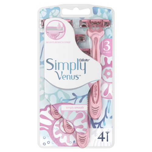 Procter&Gamble Бритвы одноразовые Gillette Simply Venus 2 для женщин 4 шт