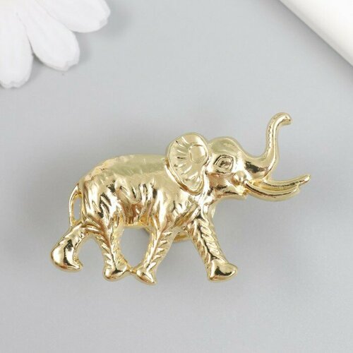 SUI Ручка для шкатулки металл "Индийский слон" золото 3,3х5,8 см