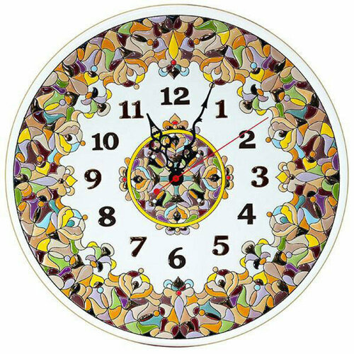 Рус-Арт Декоративные настенные керамические часы 40 см (Ч-4016)