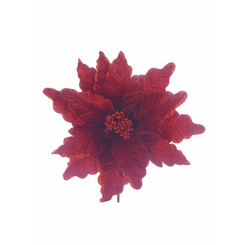 Цветок искусственный Пуансеттия 28x28x25 см