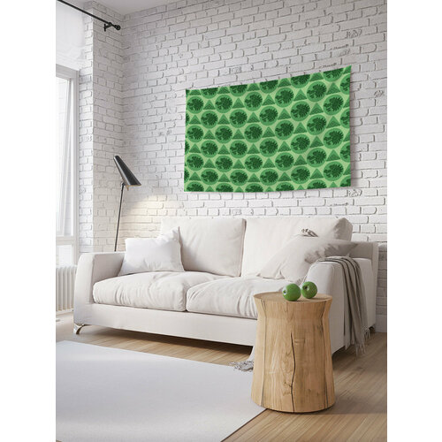 Горизонтальное фотопанно на стену JoyArty "Зеленый дракон", из ткани, 150х200 см